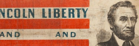 Abraham Lincoln supporters' banner sells for $106,000