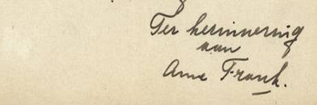 Handwritten Anne Frank poem offered in Dutch sale