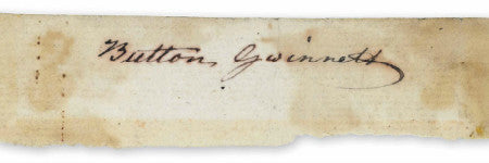 Button Gwinnett’s signature to auction at Christie’s
