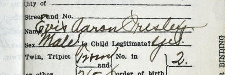 Elvis Presley birth document makes $70,000 at Graceland Auctions