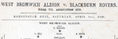 1886 FA Cup final programme realises $30,500