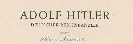 Adolf Hitler’s Japan letter valued at more than $6,000