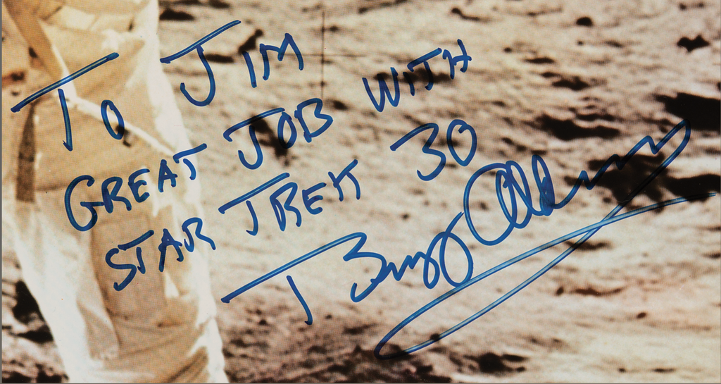 Buzz Aldrin signed poster