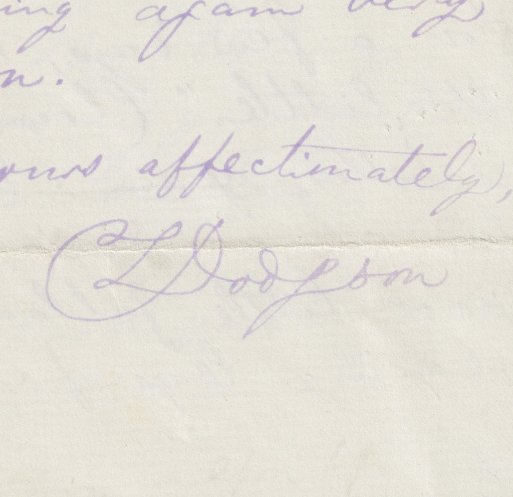 Lewis Carroll Autograph