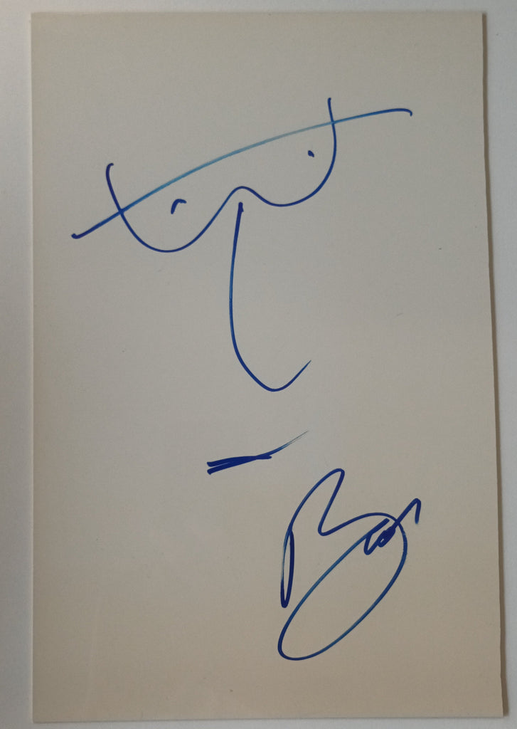 U2: Bono signed self portrait