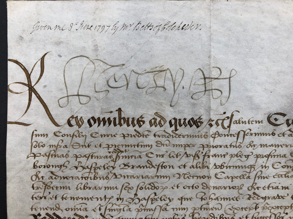 Henry VIII Signed Document