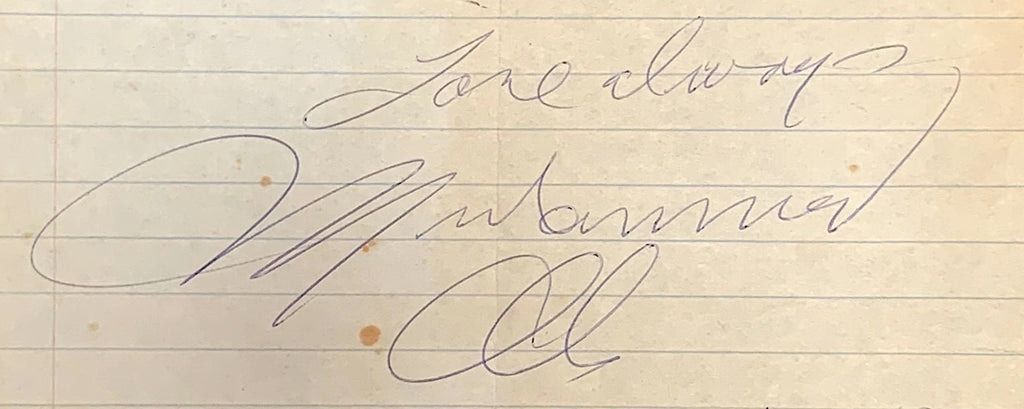 Muhammad Ali handwritten letter