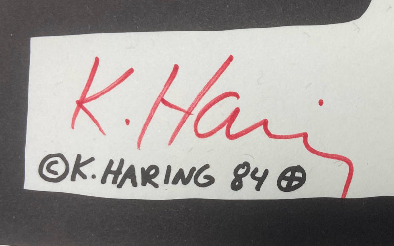 Keith Haring autographed original 1984 poster