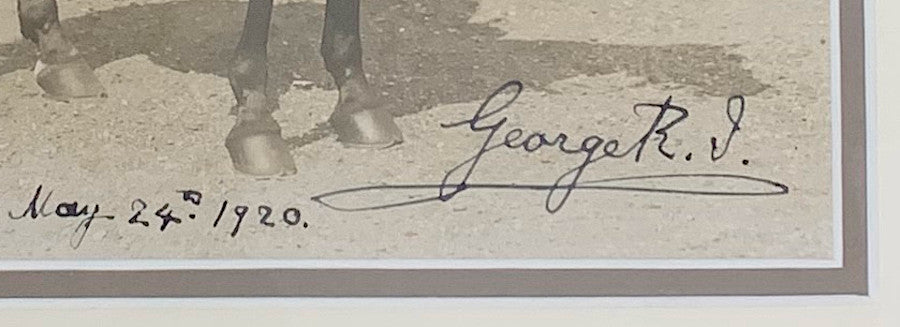 King George V signed photo