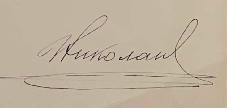 Tsar Nicholas II signed document